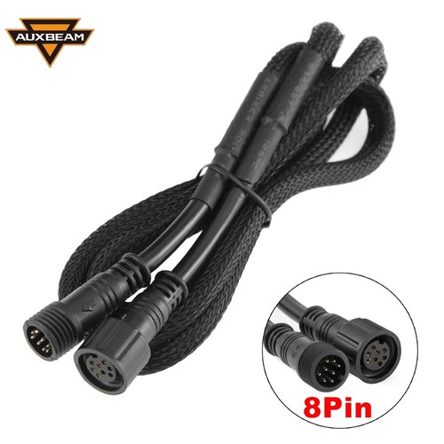 AUXBEAM 4FT/ 47" 8 Pin Extension Wire Cable Kit for RGB 6 Gang Switch ...