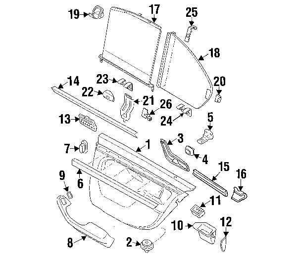 BMW 51418156532 GENUINE OEM DOOR TRIM PANEL SUPPORT | eBay