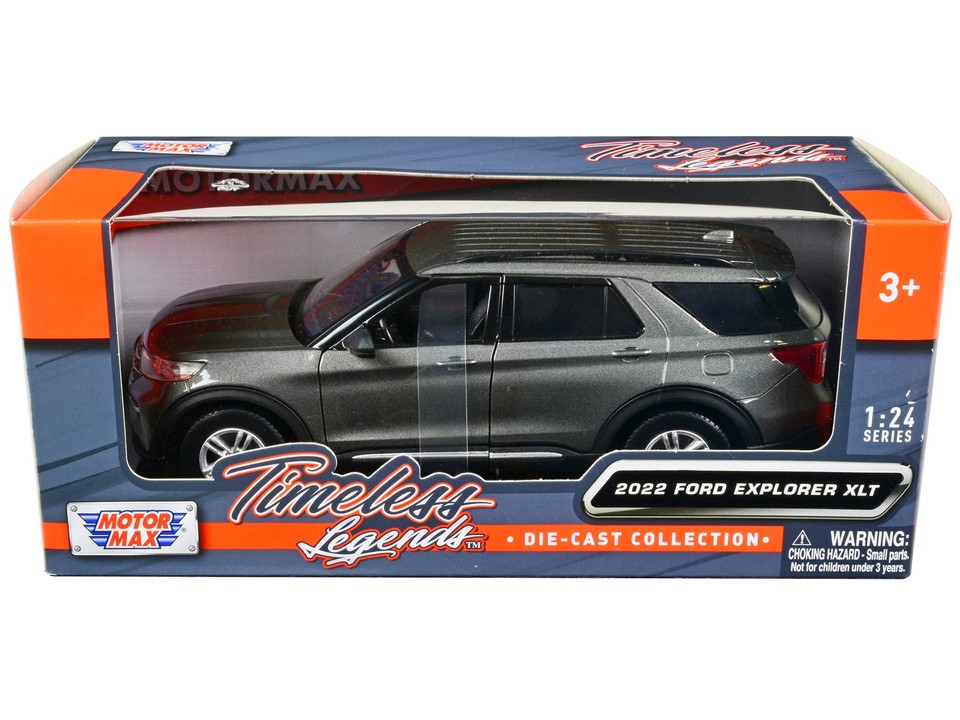 2022 Ford Explorer XLT Gray Metallic 1/24 Diecast Model Car Motormax ...
