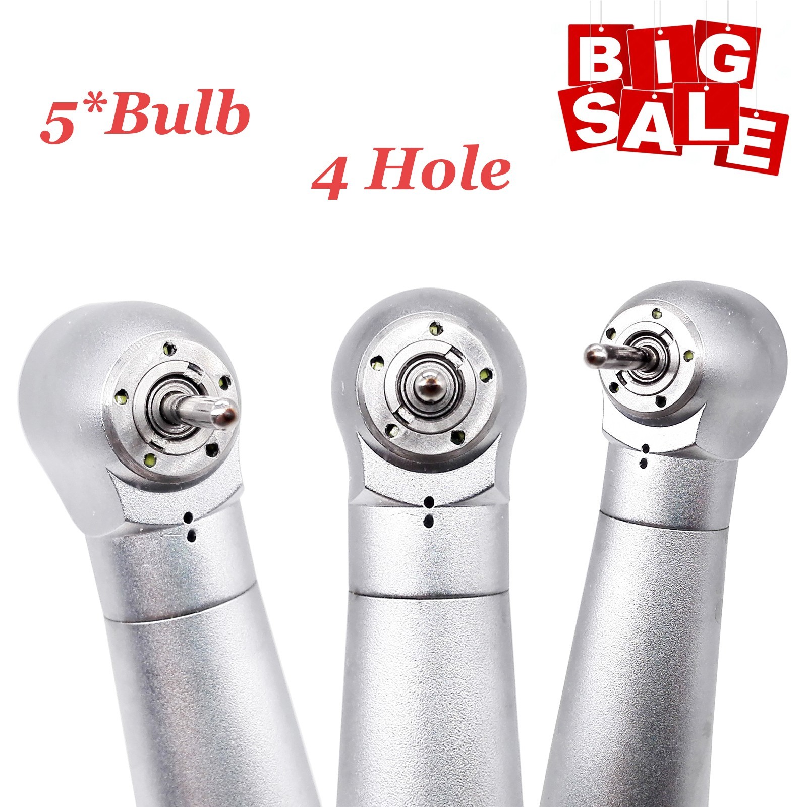 NSK Style Dental LED E-generator 5*Bulb High Speed Handpiece 4 Hole ...