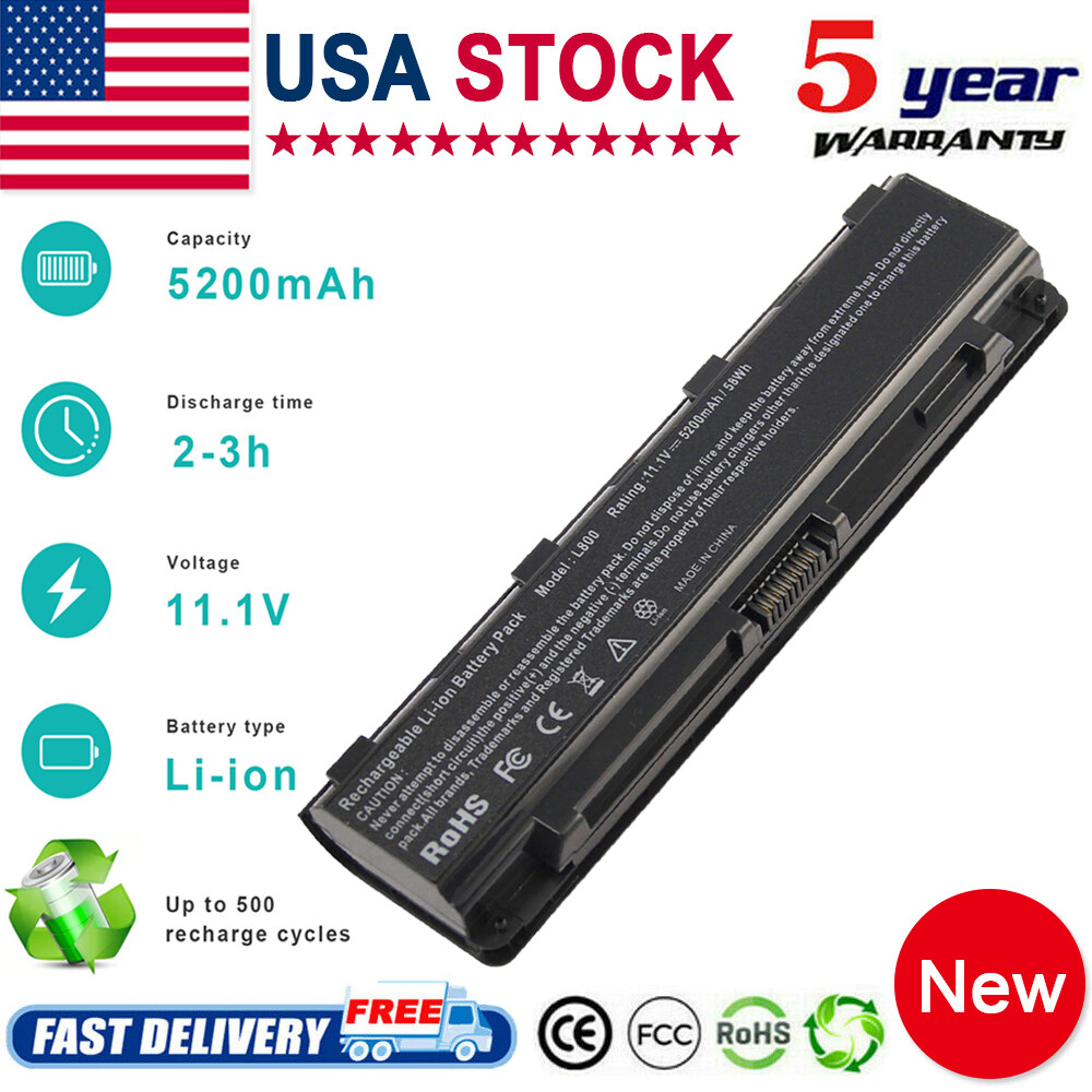 PA5024U-1BRS Battery For Toshiba Satellite C805 C850 PA5025U-1BRS ...