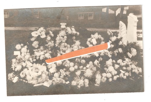 RP postcard by A H Vogt of Daventry Flowers Grave macabre Unidentified ...