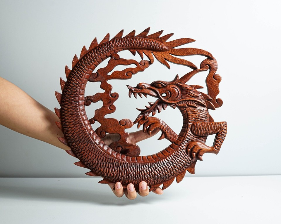 Chinese Dragon Wall Decor, Dragon Wall Art, Wood Carving, Chinese ...