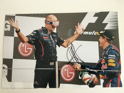 Sebastian Vettel signed Red Bull F1 A4 photo | eBay