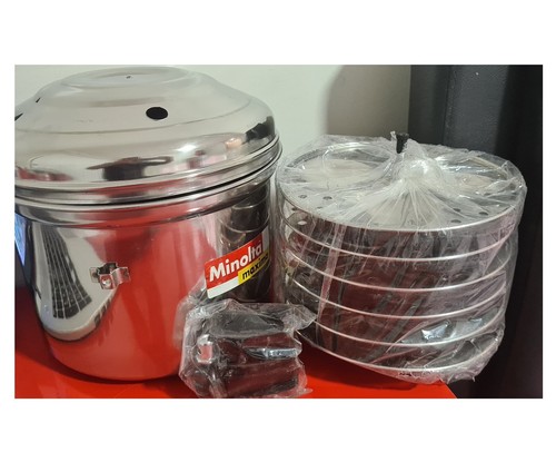 Idly Cooker+ 6 Plates Minolta Stainless Steel-Brand New In Box - 24 ...