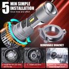 H4 9003 Bi-LED Projector Mini Lens 100W 50000LM Hi-Lo Headlight Kit ...