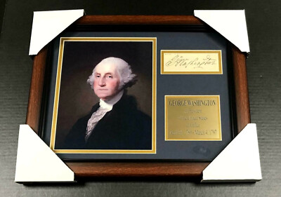 GEORGE WASHINGTON Autographed Facsimile Reprint Framed 8x10 Photo ...