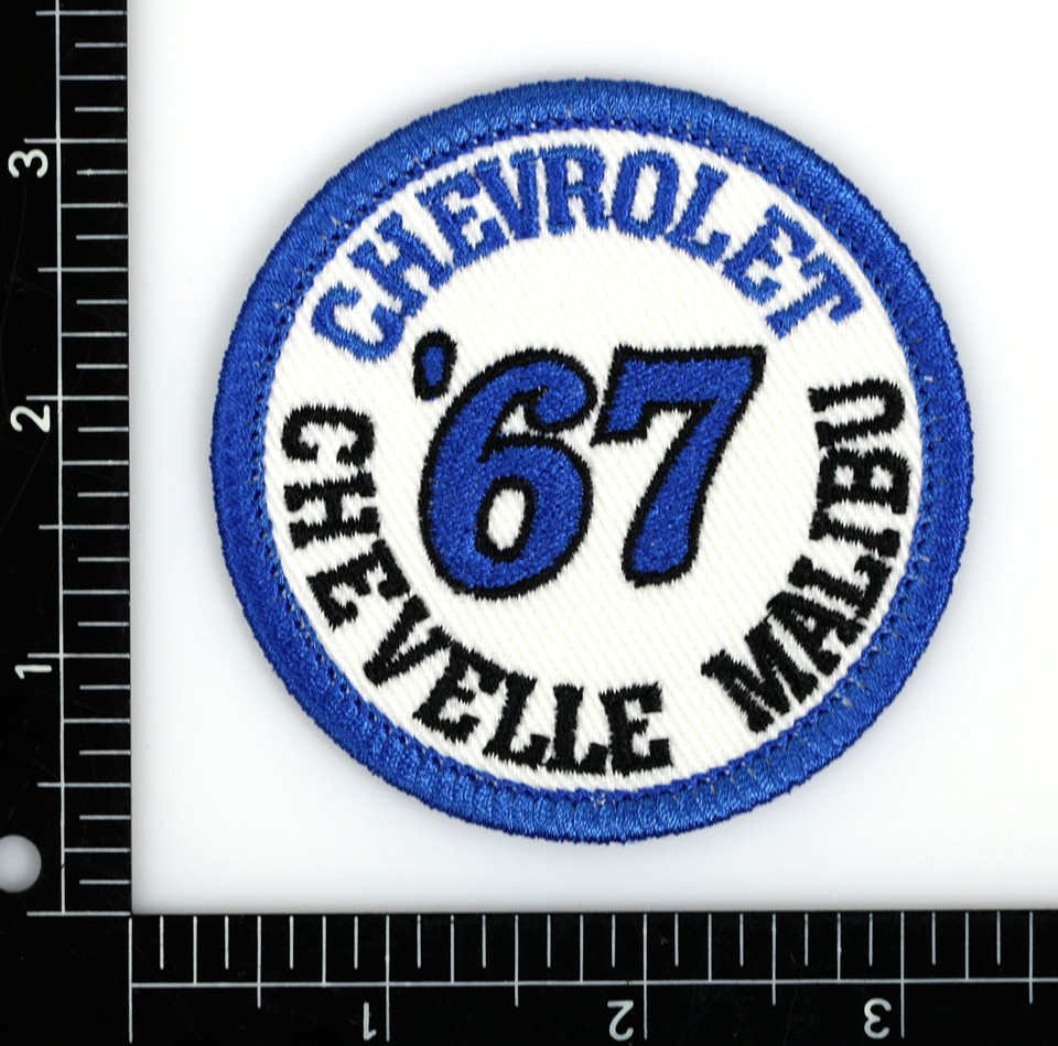 1967 Chevrolet Chevelle Malibu Embroidered Patch Ivory Twill/RBlu Iron ...