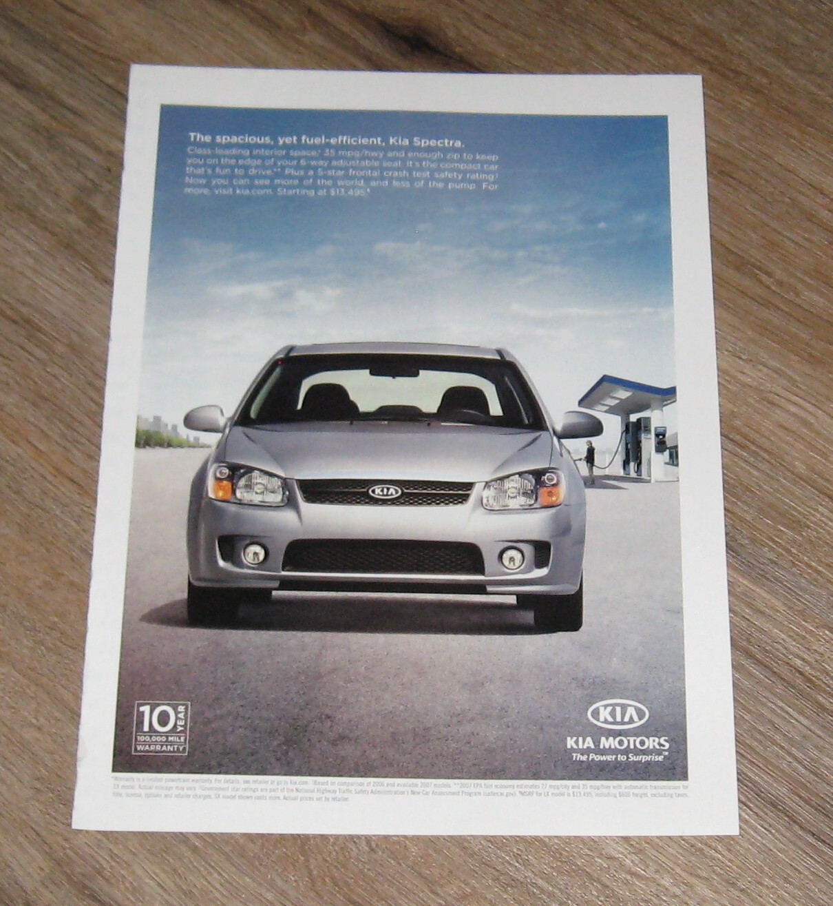 KIA Car AD 2007 Spectra original ONE magazine page advertisement | eBay