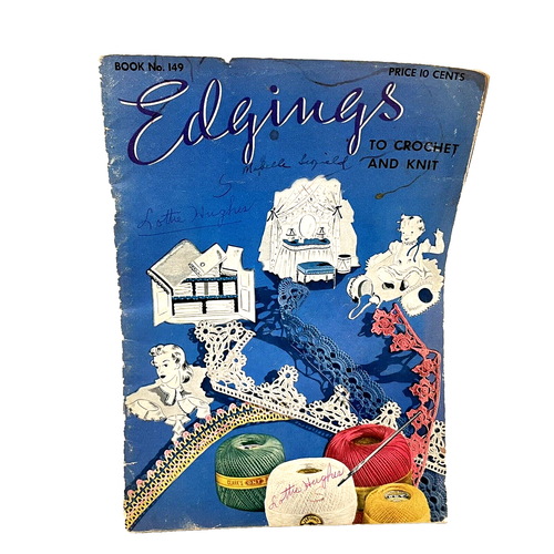 VTG 1940 The Spool Cotton Co Edgings to Crochet and Knit Instuctional ...