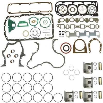 Engine Rebuild Kit - Less Bearings - Standard Pistons fits Ford 6600 ...