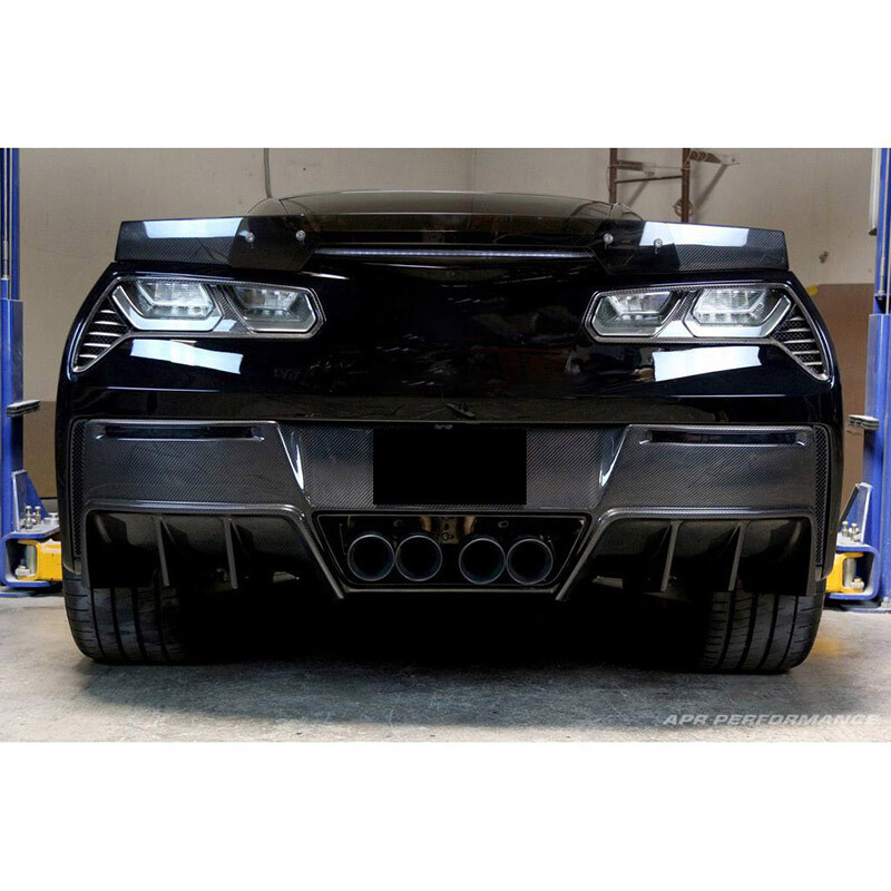 Carbon Style Rear Bumper Diffuser Splitters For Chevrolet Corvette C7 ...