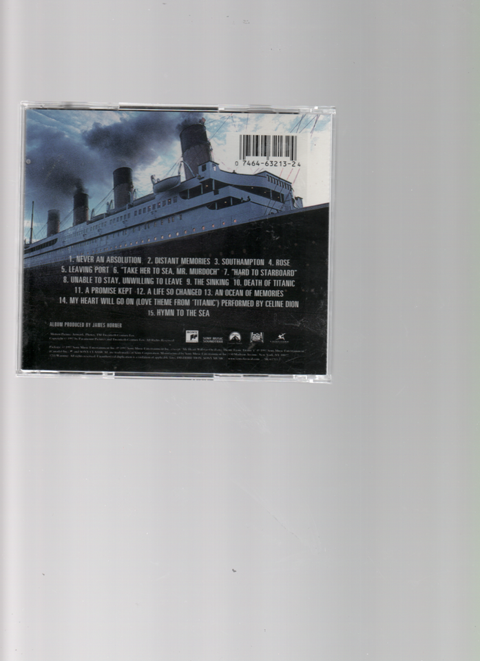 TITANIC CD MUSIC FROM THE MOTION PICTURE | eBay