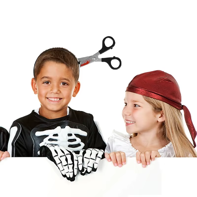 Halloween Headbands Horror Blood Realistic Fake Knife Scissors Props ...