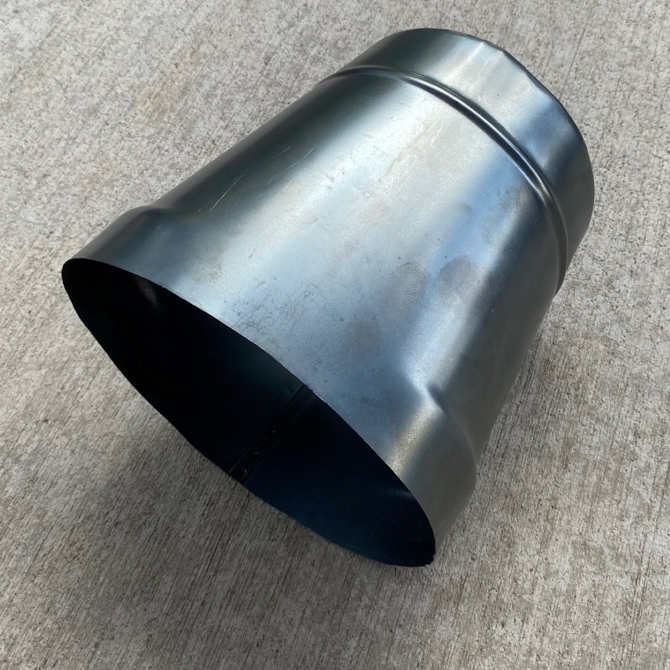 7" Oval to 6" Round Stove Pipe Adapter for Wood Ranges, new-old stock ...