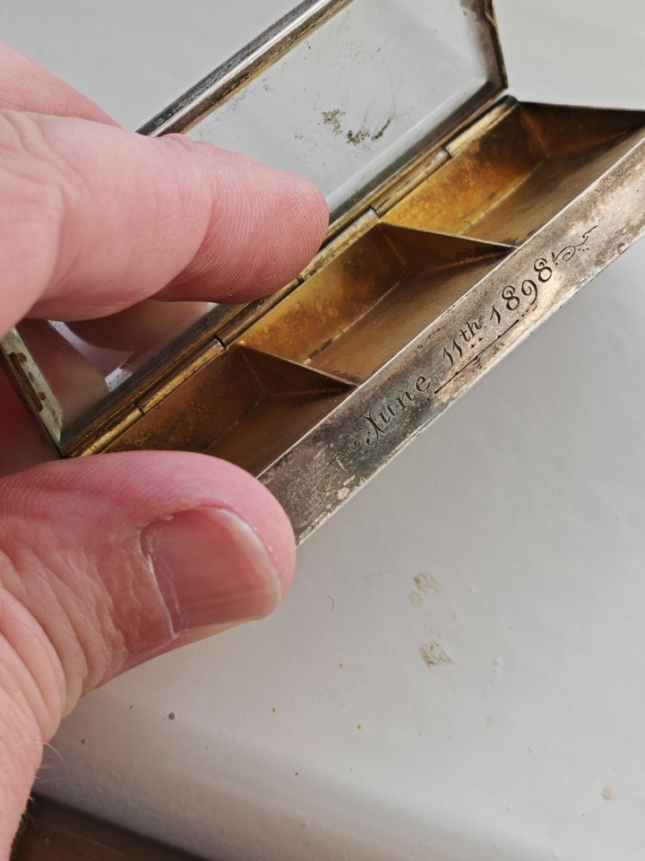 Antique Silver postage stamp case | eBay UK