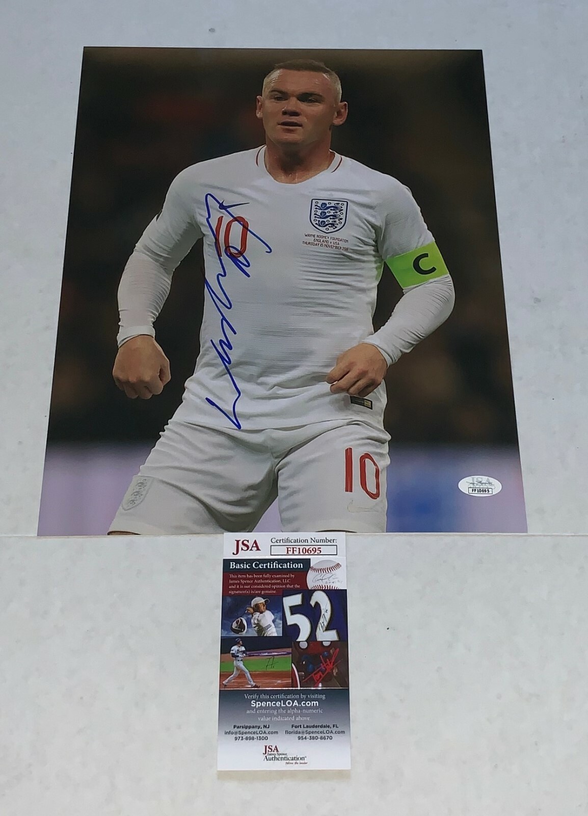 Wayne Rooney Autographed Memorabilia | Signed Photo, Jersey ...