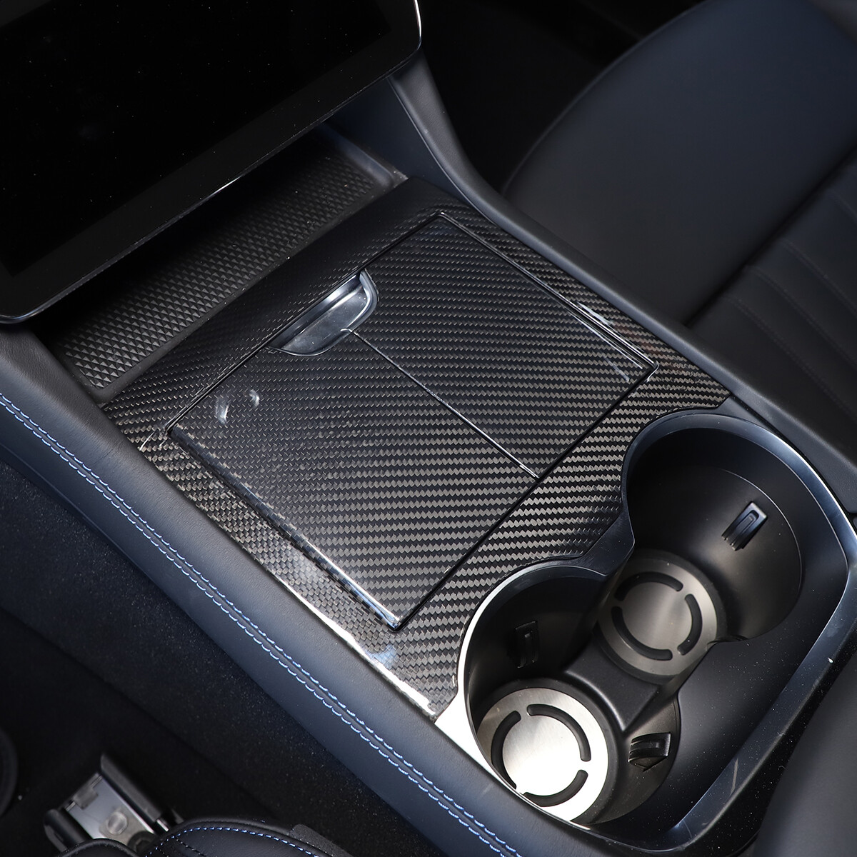 Real Carbon fiber Console Storage Box Panel Trim Cover For Maserati ...