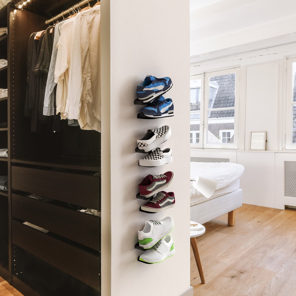 Sneaker Wall Mount Shoe Shelf Floating Wall Holder Shoe Rack Display ...