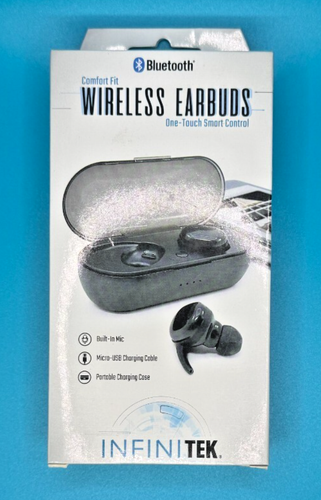 Infinitek Comfort Fit Wireless Earbuds Bluetooth Built-In Mic Type C ...