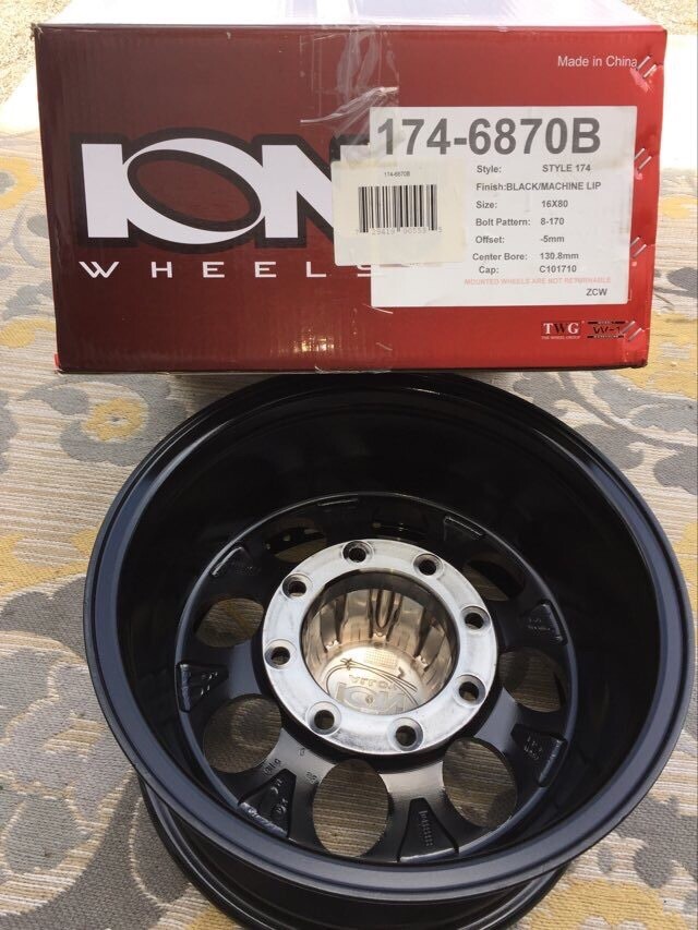 Ion 174 16x8 8x170 -5mm Black Wheel Rim 16" Inch | eBay