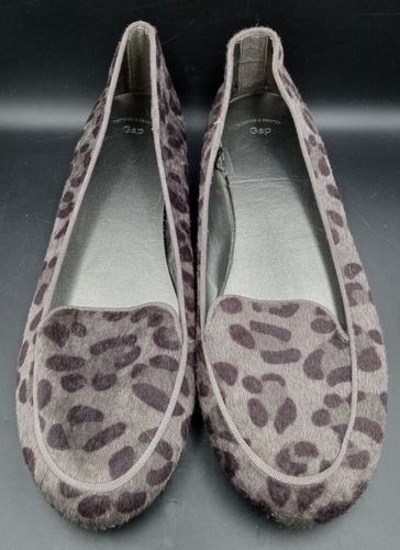 Gap Designed & Crafted 10W Grey Animal Print Faux Calf Hair Novelty Loafers | eBay