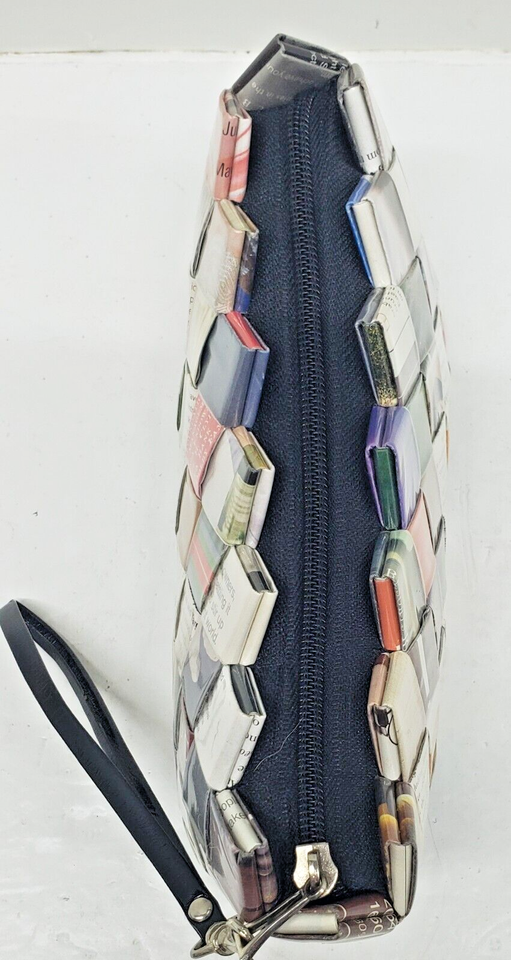 Recycled Hand-Woven Chunky Newspaper Wristlet Purse Wallet | eBay