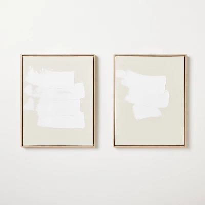Thresholded Studio McGee Minimalist Canvas Wall Art Set of 2 16x20 ...