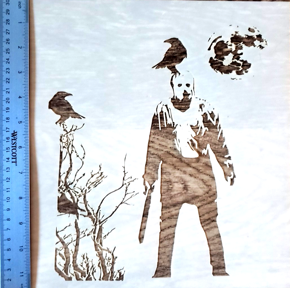 Horror Stencil Jason Reusable 10 Mil Mylar Horror Halloween Scary | eBay