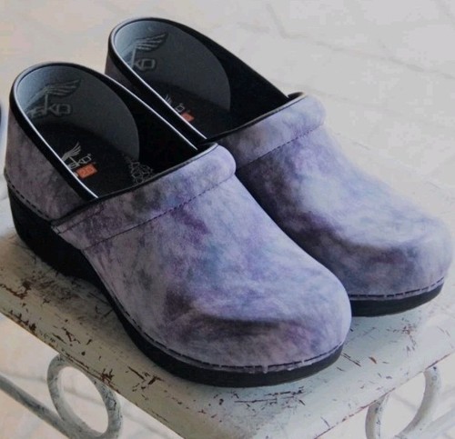 Dansko Professional Pro XP 2.0 Clogs 39 Marbled Nubuck Purple Blue ...