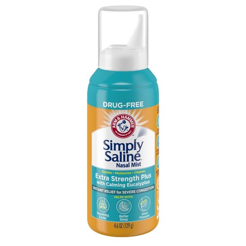 ARM & HAMMER Simply Saline Drug-Free MIst for Severe Nasal Congestion ...