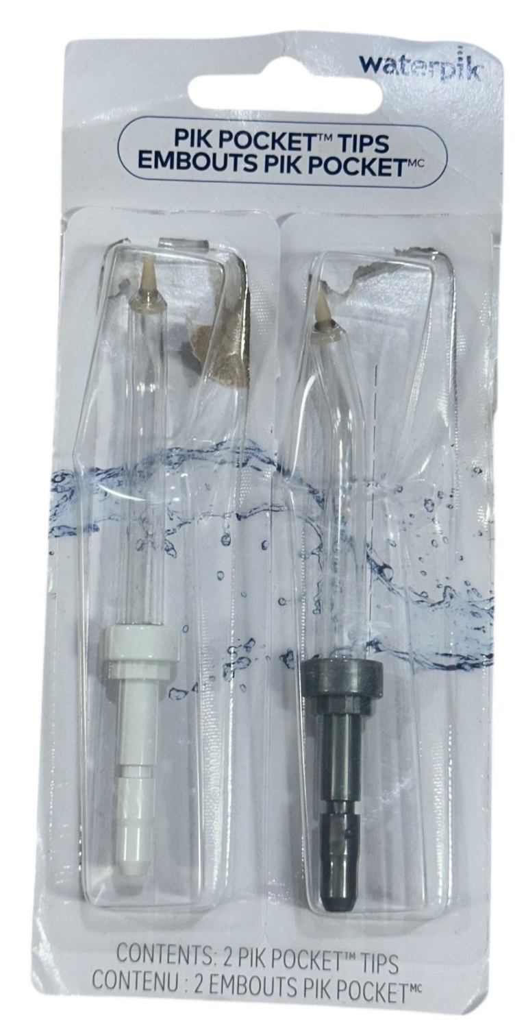 WaterPik PP-100E Pik Pocket Replacement Tips for Water Flosser 2 Count ...
