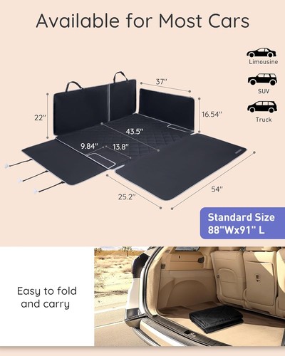 SUV Cargo Liner Waterproof Scratch-Resistant for Dogs Pet Trunk Mat ...
