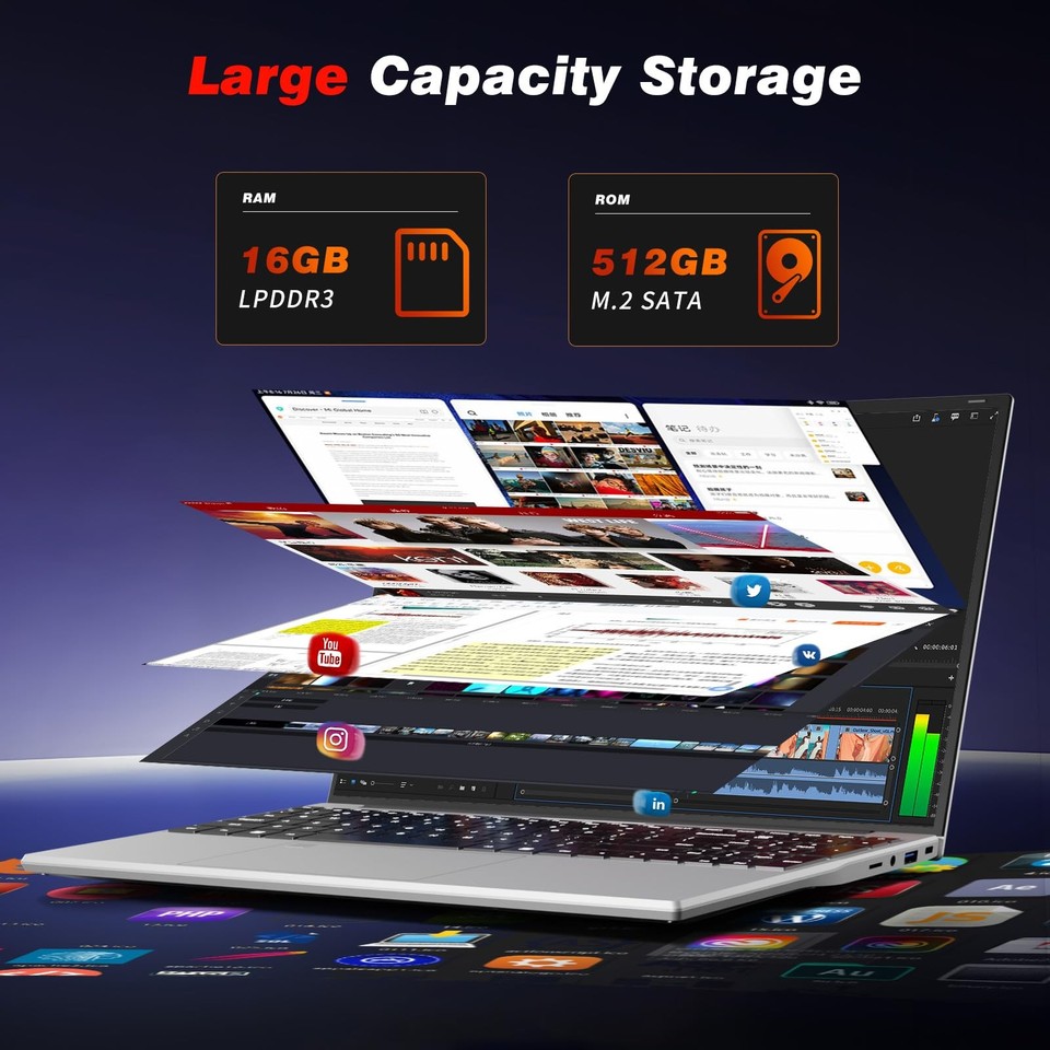 2025 Gaming Laptop,15.6 Inch Laptop,Laptops 16GB 512GB SSD,Laptop ...