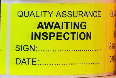 Quality Assurance QA Awaiting Inspection Labels (Stickers) 38mm x 50mm ...