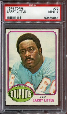 1976 Topps Football # 33 Larry Little MT MINT PSA 9 +++ | eBay