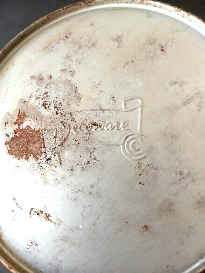 Vintage red Apple Decoware Canister 5" tall Collectible Tin Kitchenware ...