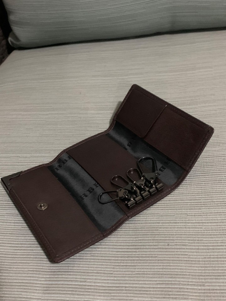 Authentic Burberry Leather 4 Key Holder - Keys Case ! | eBay
