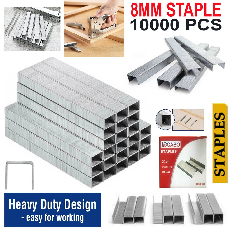 Heavy Duty Length 8mm Staples Staple Gun Tacker Upholstery Pins For ...