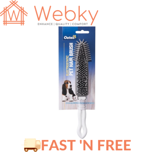 Oates Electrostatic Pet Hair Brush Grooming Comb Scratch Free Rubber ...