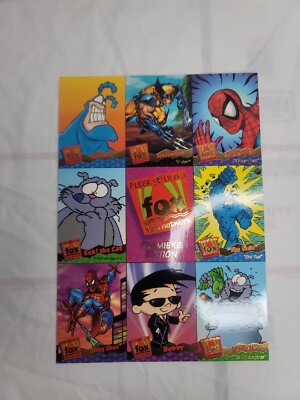 1995 Fox Kids Network Fleer Ultra Uncut 9 Card Promo Sheet Spider-Man ...