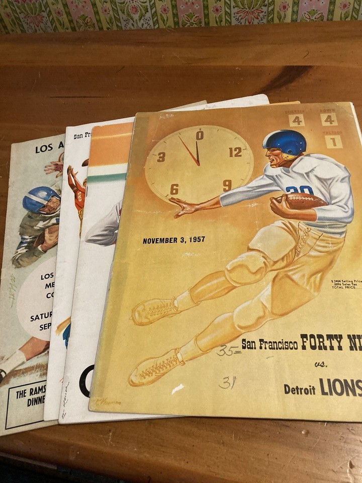 ( 4) four old NFL Programs 1950’s | eBay
