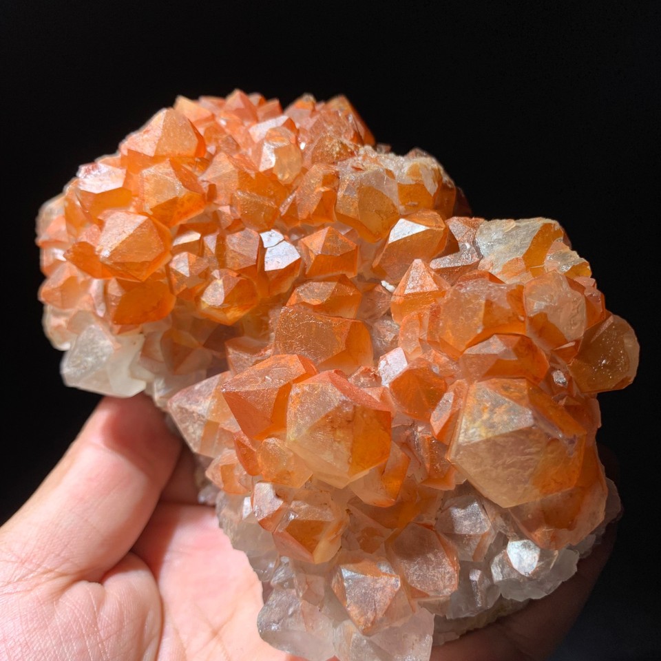 685G RARE Madagascar red skin crystal cluster mineral ...