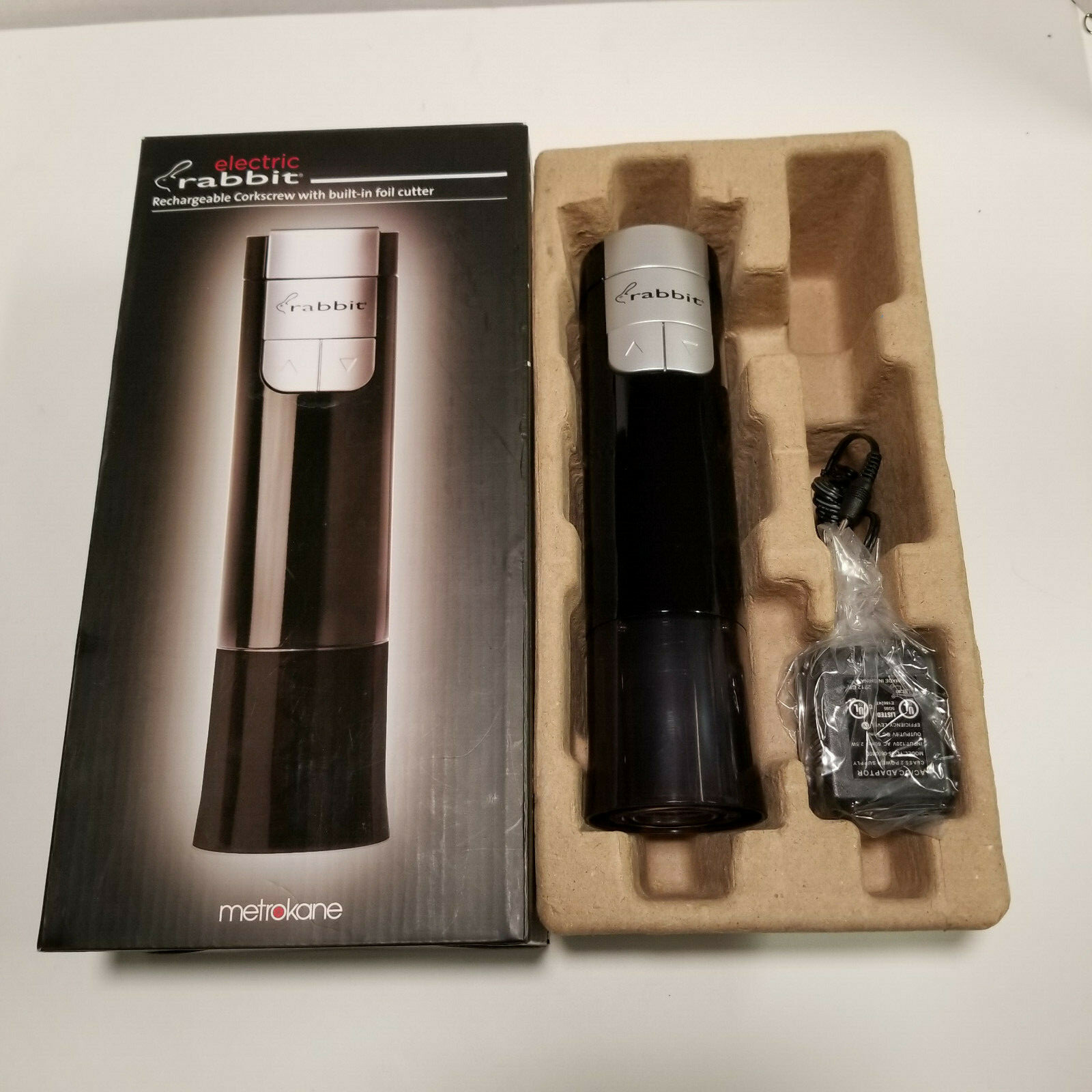 Metrokane Electric Rabbit Rechargeable Corkscrew with Built-in Foil ...