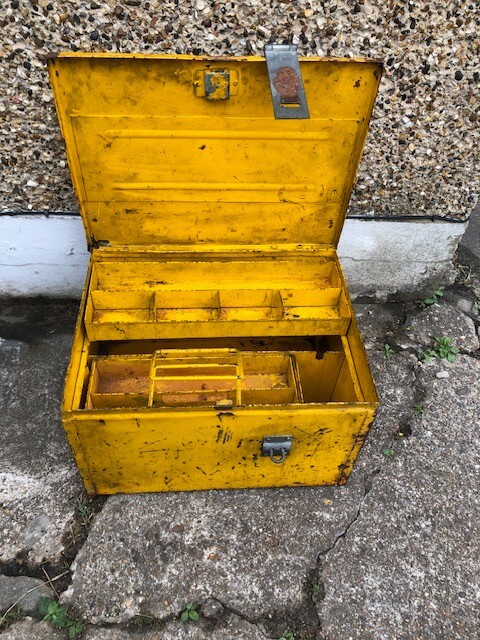 Vintage Engineers (or poss Ex GPO) Toolbox with Compartments Lockable ...