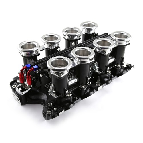 Ford BB 460 Downdraft EFI Stack Intake Manifold System Complete Black ...