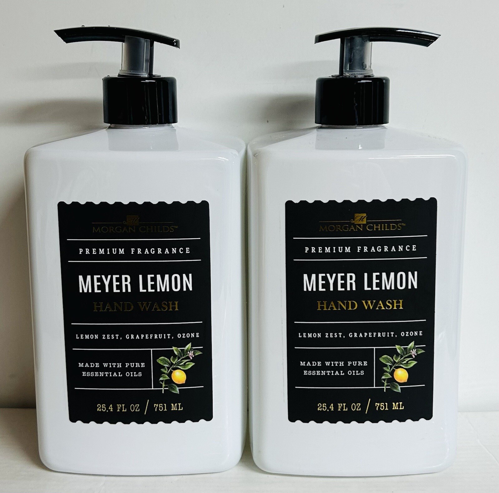 2-Pack Morgan Childs ~ Meyer Lemon Hydrating Hand Wash 25.4 fl oz Each ...