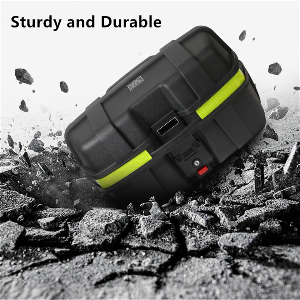 52L Motorcycle Scooter Rear Trunk Box Luggage Storage Tail Case with ...