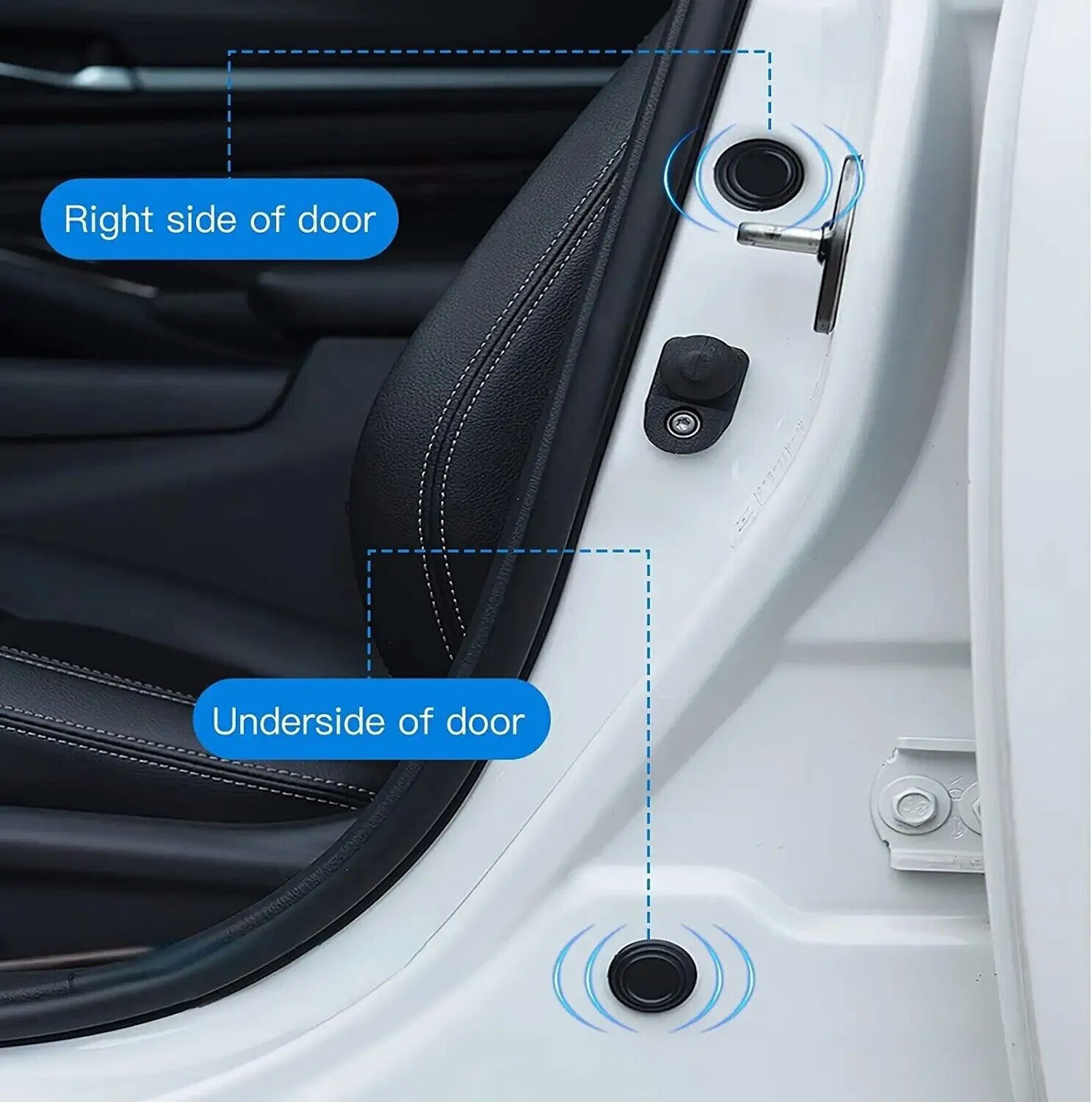 10Pc Car Door Anti-Shock Silicone Pad SHOCK-Absorbing Gasket Reduce ...