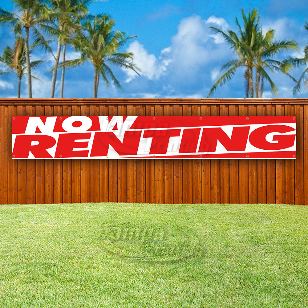NOW RENTING Advertising Vinyl Banner Flag Sign LARGE HUGE XXL SIZES | eBay